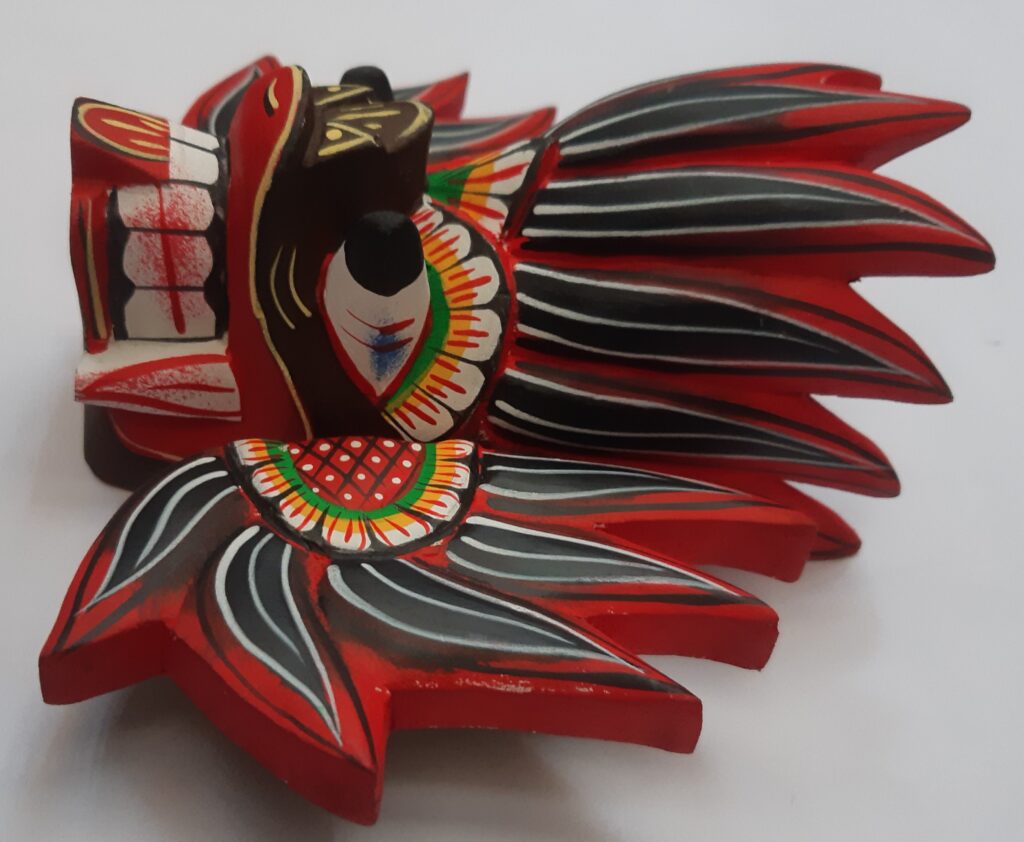 Handmade Colorful Wooden Small 8″ Gini Mask from Sri Lanka – Aaryan Eco ...